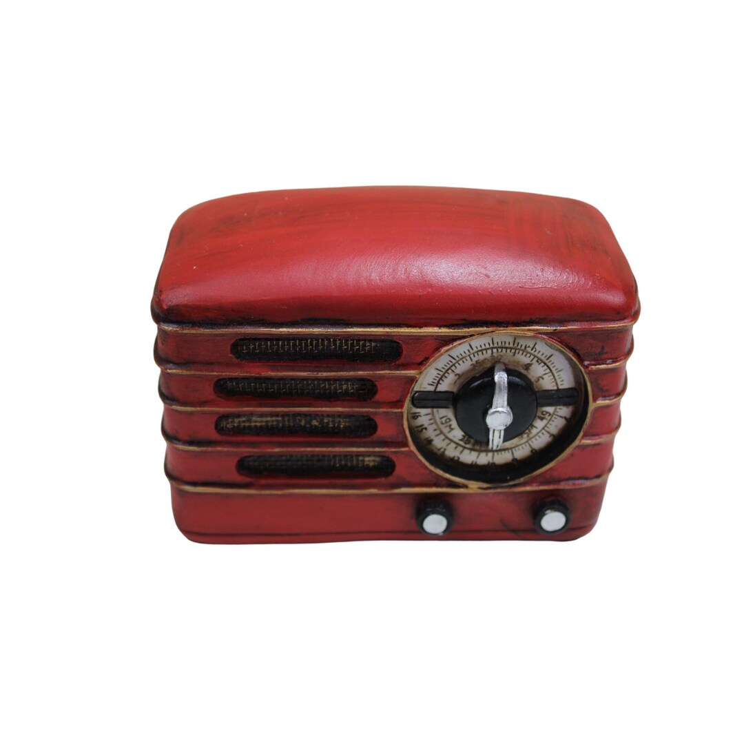 Retro Radio Coin Bank Red Vintage Old Fashioned Piggy 92324 - Etsy