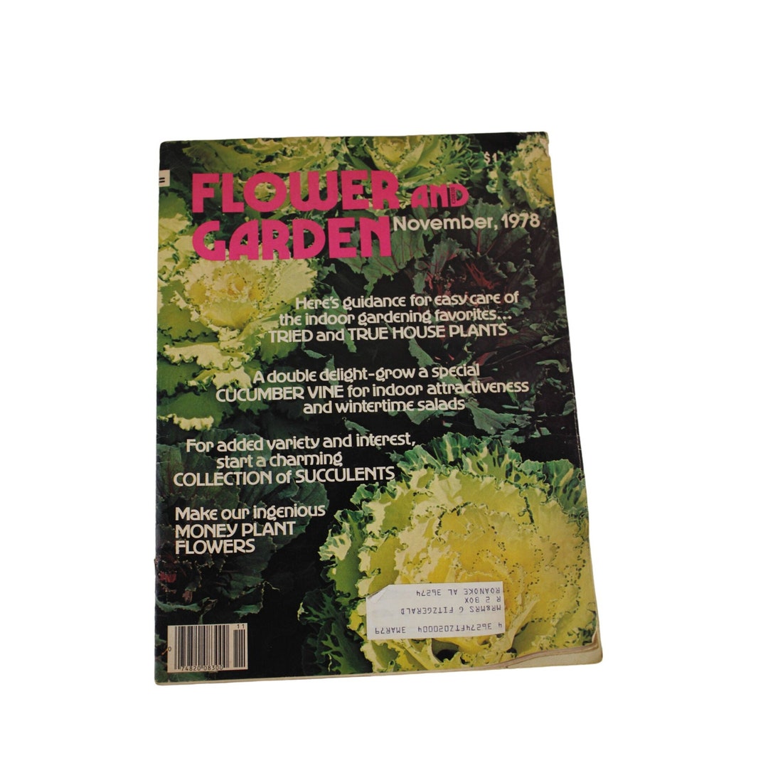 Flower and Garden November 1978 Magazine 90645 - Etsy