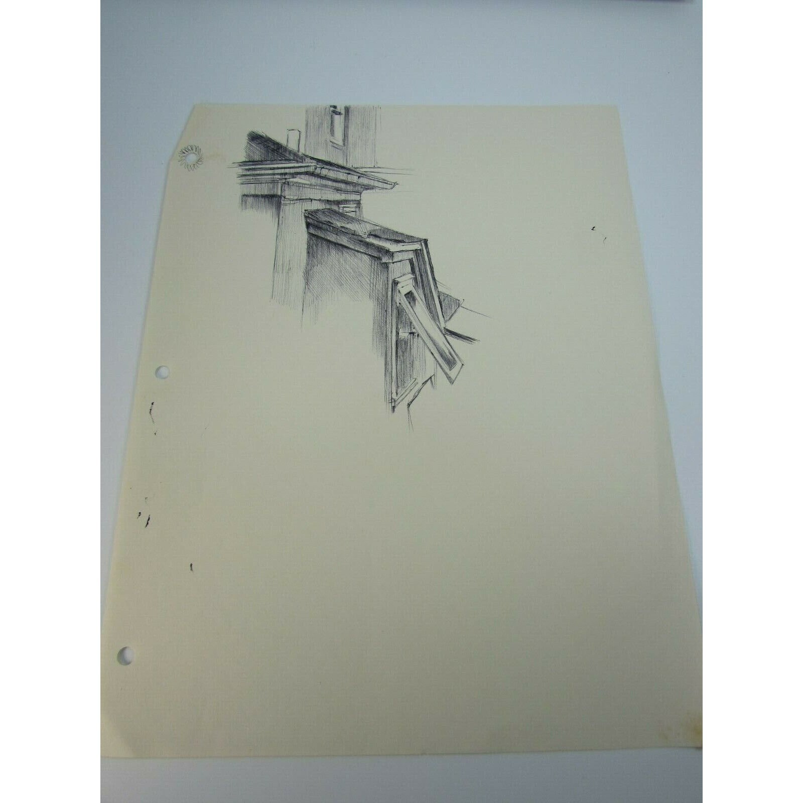 VINTAGE Drawing Architectural 1976 Artist Susan Wohl 30327 - Etsy