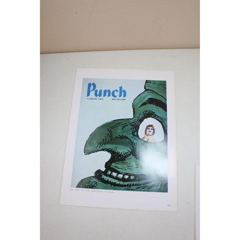 1963 Punch Andre Francois Repro Magazine Cover Print 92424 - Etsy