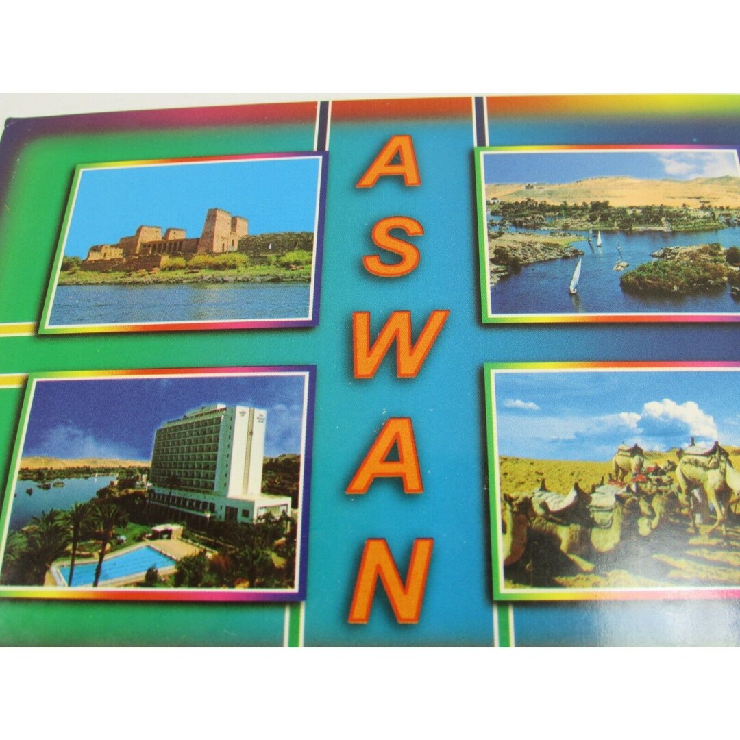 Vintage Aswan Egypt Postcard 33660 Unposted Temple Nil Cataract - Etsy