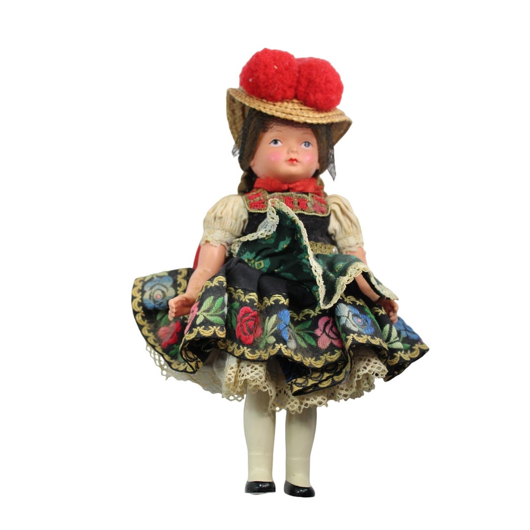 German Doll Traditional Costume Girl Dress Vintage 88233 Germany Etsy