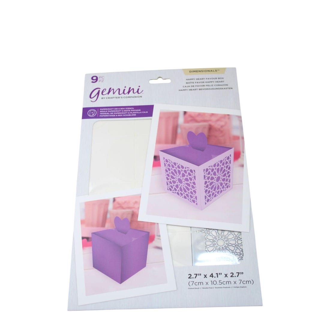 Crafters Companion Gemini Dimensionals Happy Heart Box 92886 UNUSED - Etsy