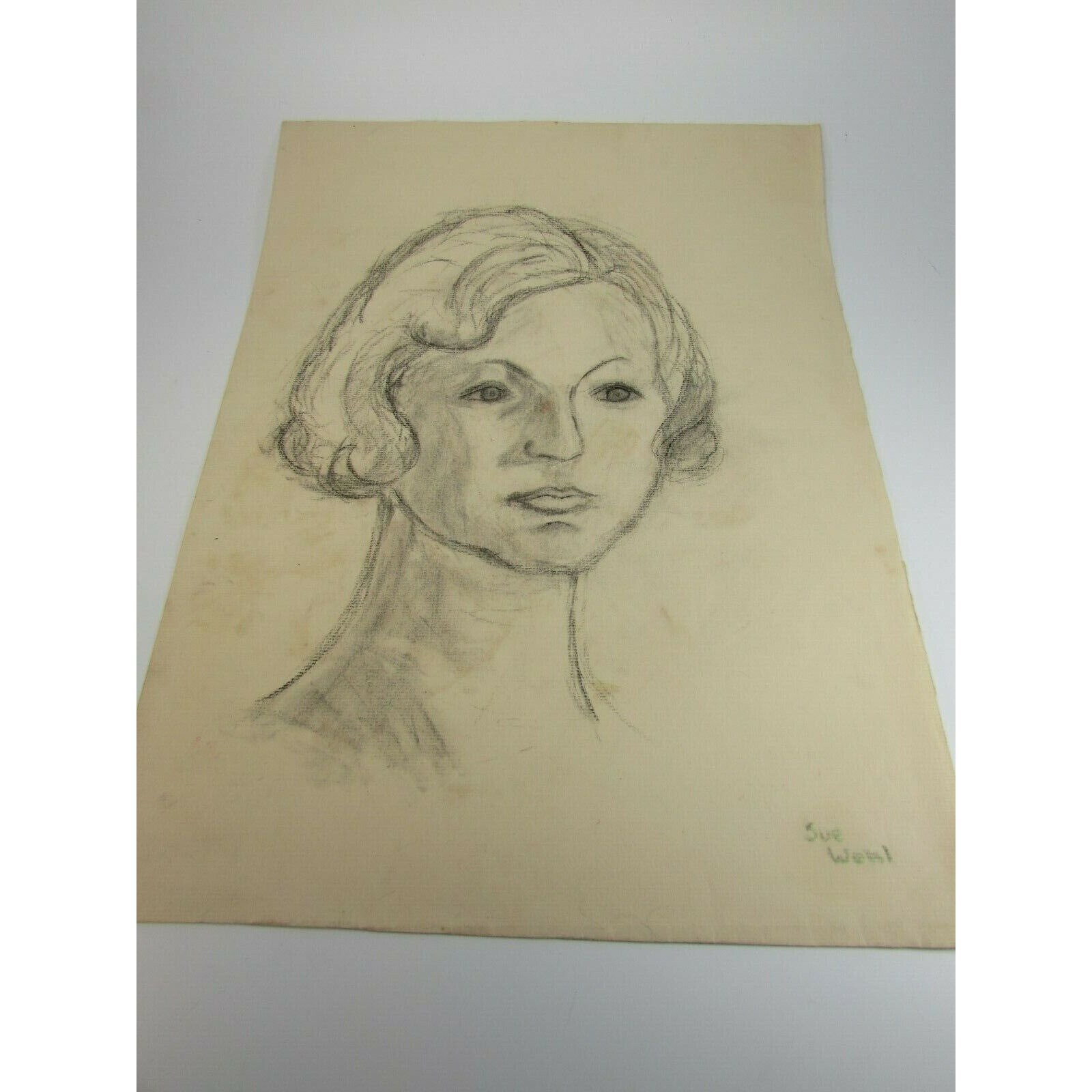 VINTAGE Sketch Drawing Woman Head 1976 Artist Susan Wohl 30371 - Etsy