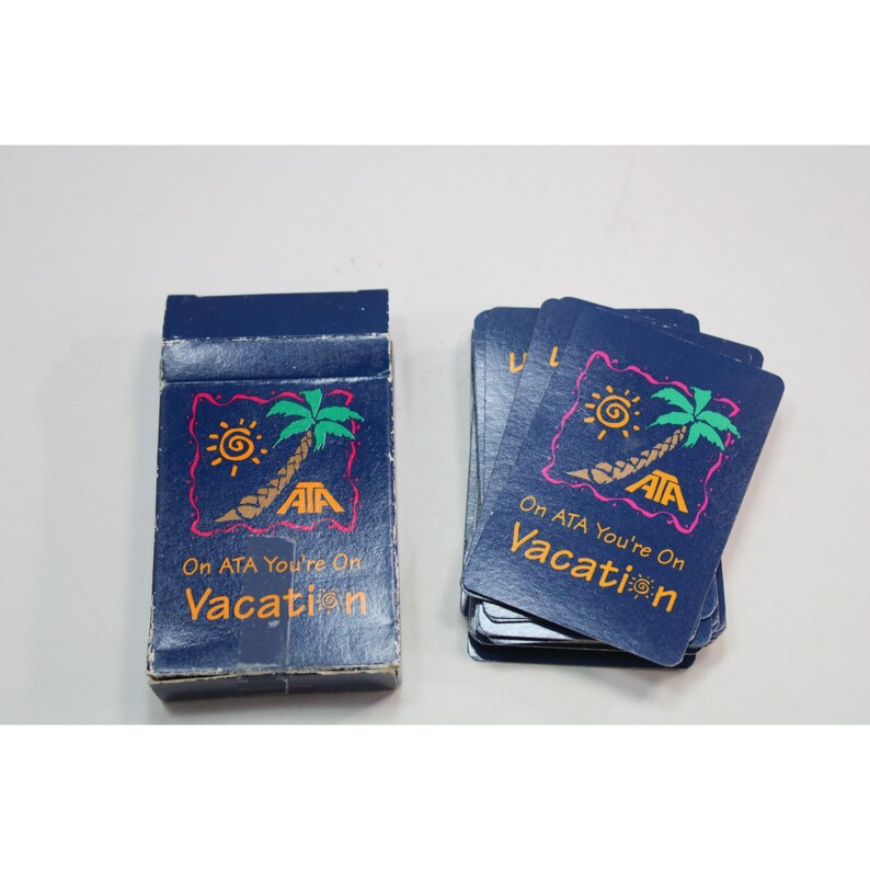 ATA Vacation Playing Cards Vintage 88880 - Etsy