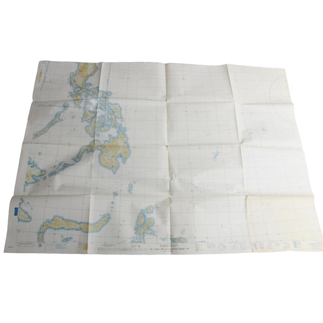 U S Jet Navigation Chart Philippines JN 55 Map USAF 1957 - Etsy