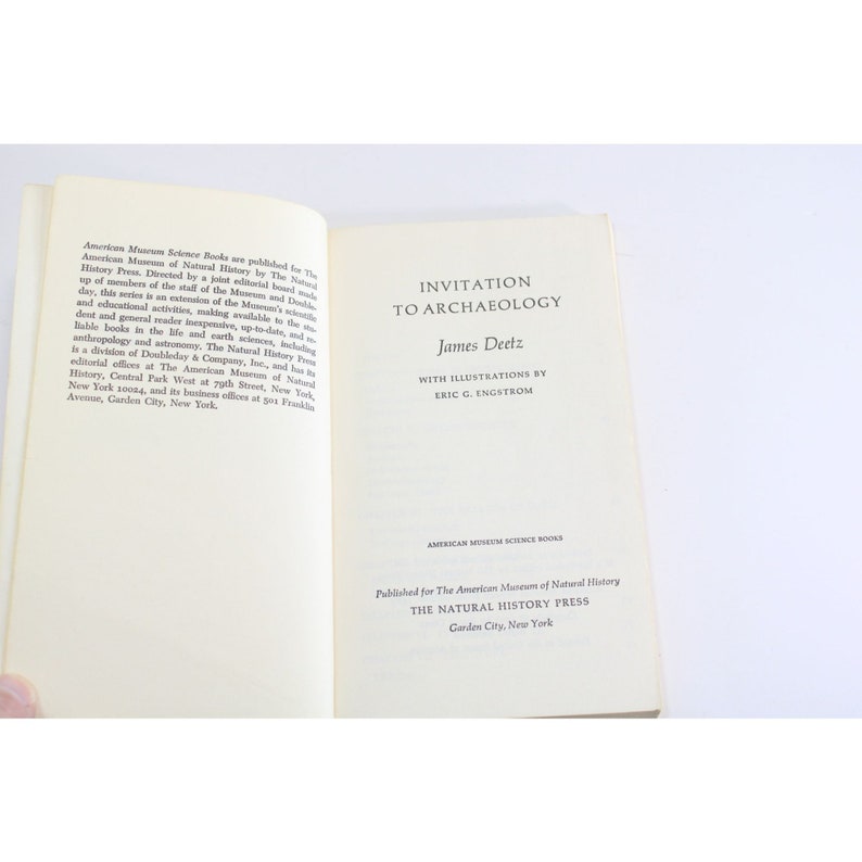 Invitation to Archaeology James Deetz Vintage Paperback 1967 77163 - Etsy