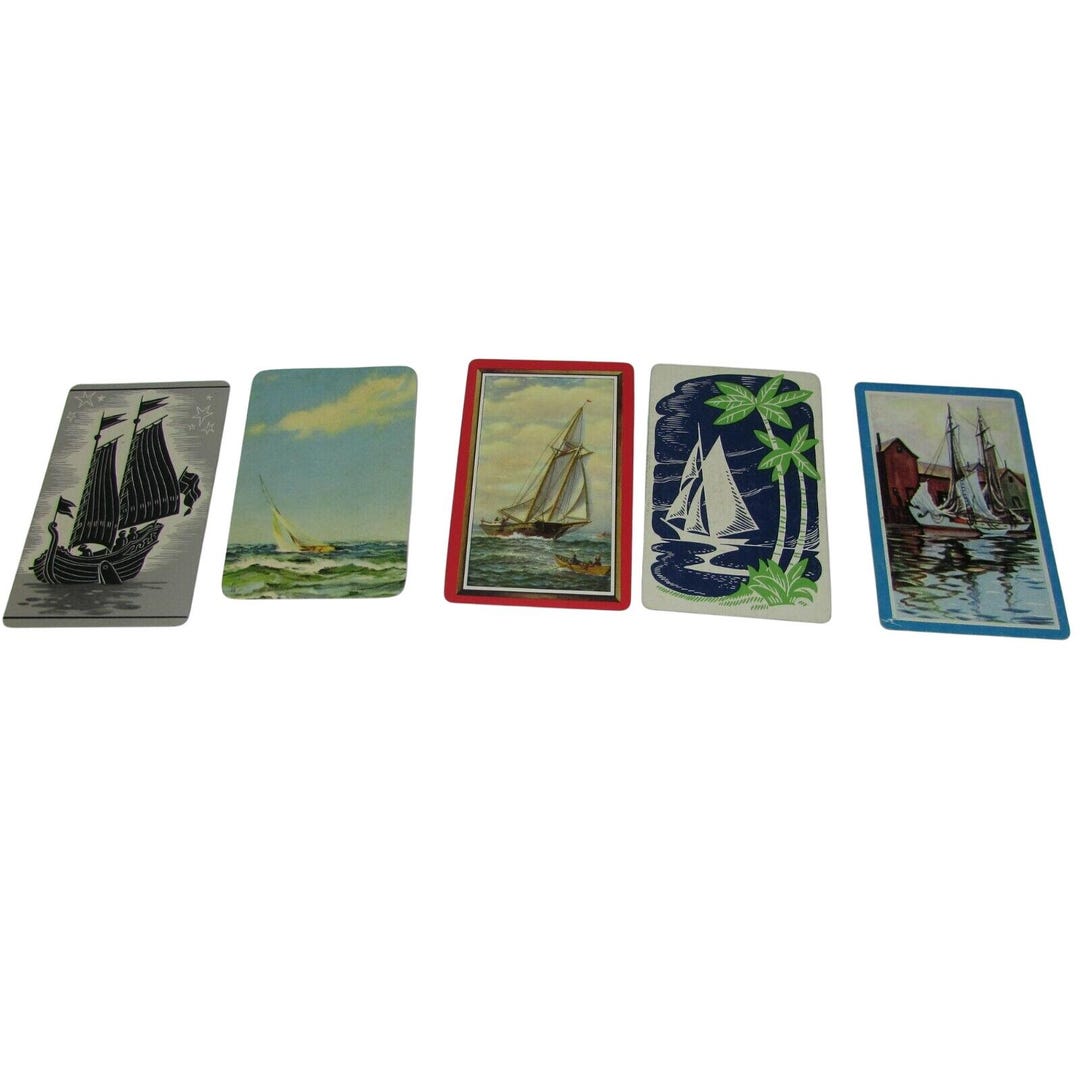 5 Single Swap Playing Cards Tall Ships Boats Sail 30447 - Etsy