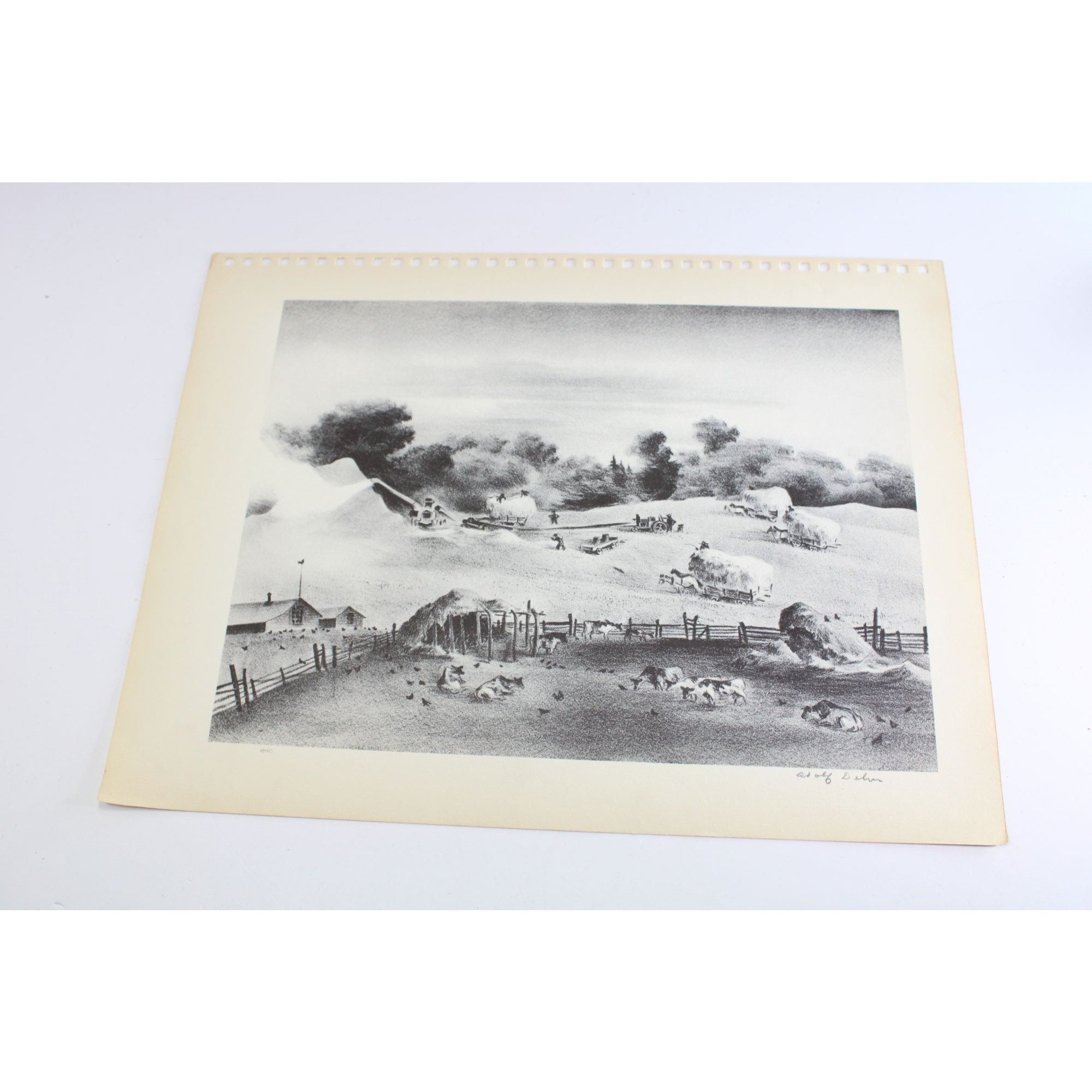 Adolf Dehn Print Threshing Vintage 77131 - Etsy