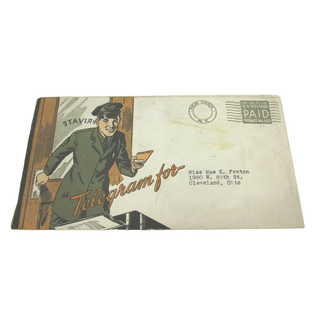1930s Telegram Auto Oil Advertising Mailing New York OH Gulf 31671 - Etsy