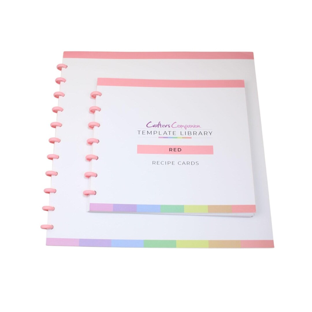 Crafters Companion Template Library Recipe Cards Templates Book Red ...