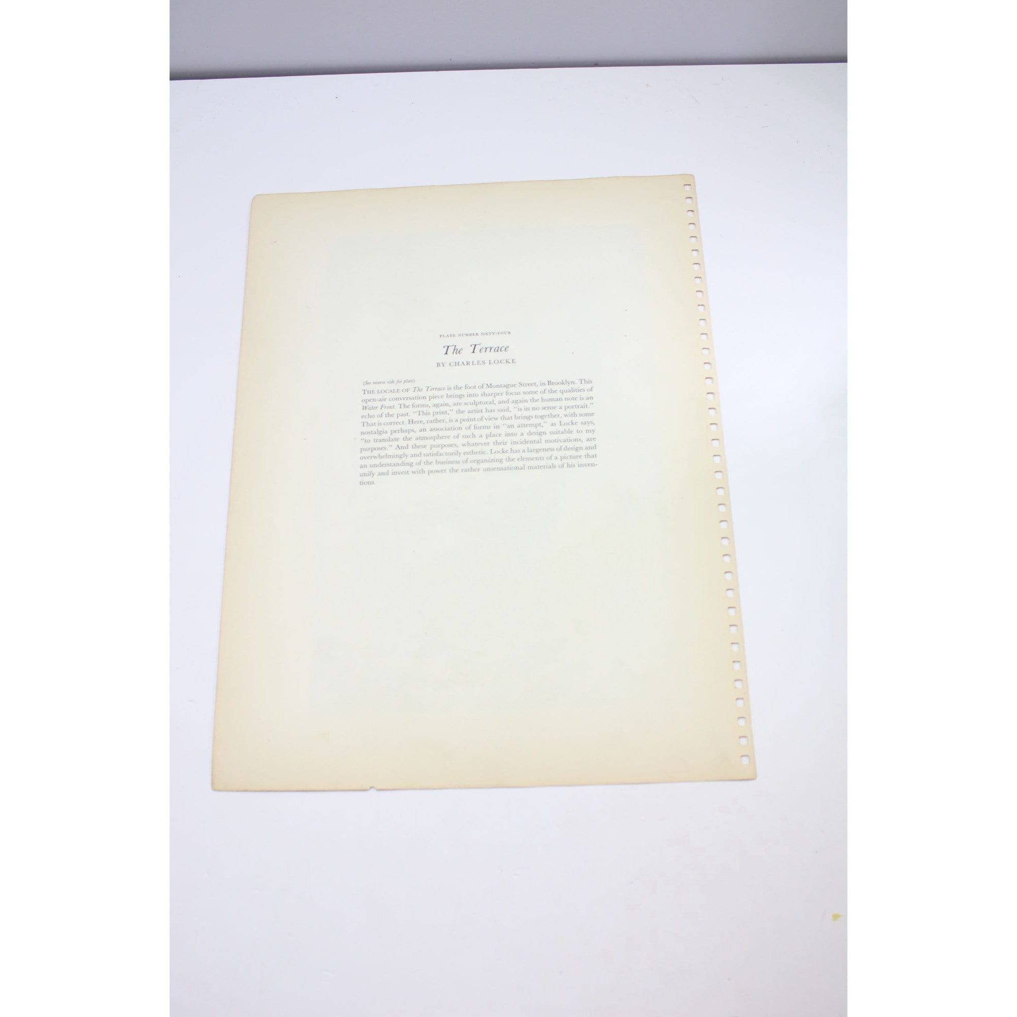 Charles Locke the Terrace Vintage Print Lithograph 77981 City Sidewalk ...