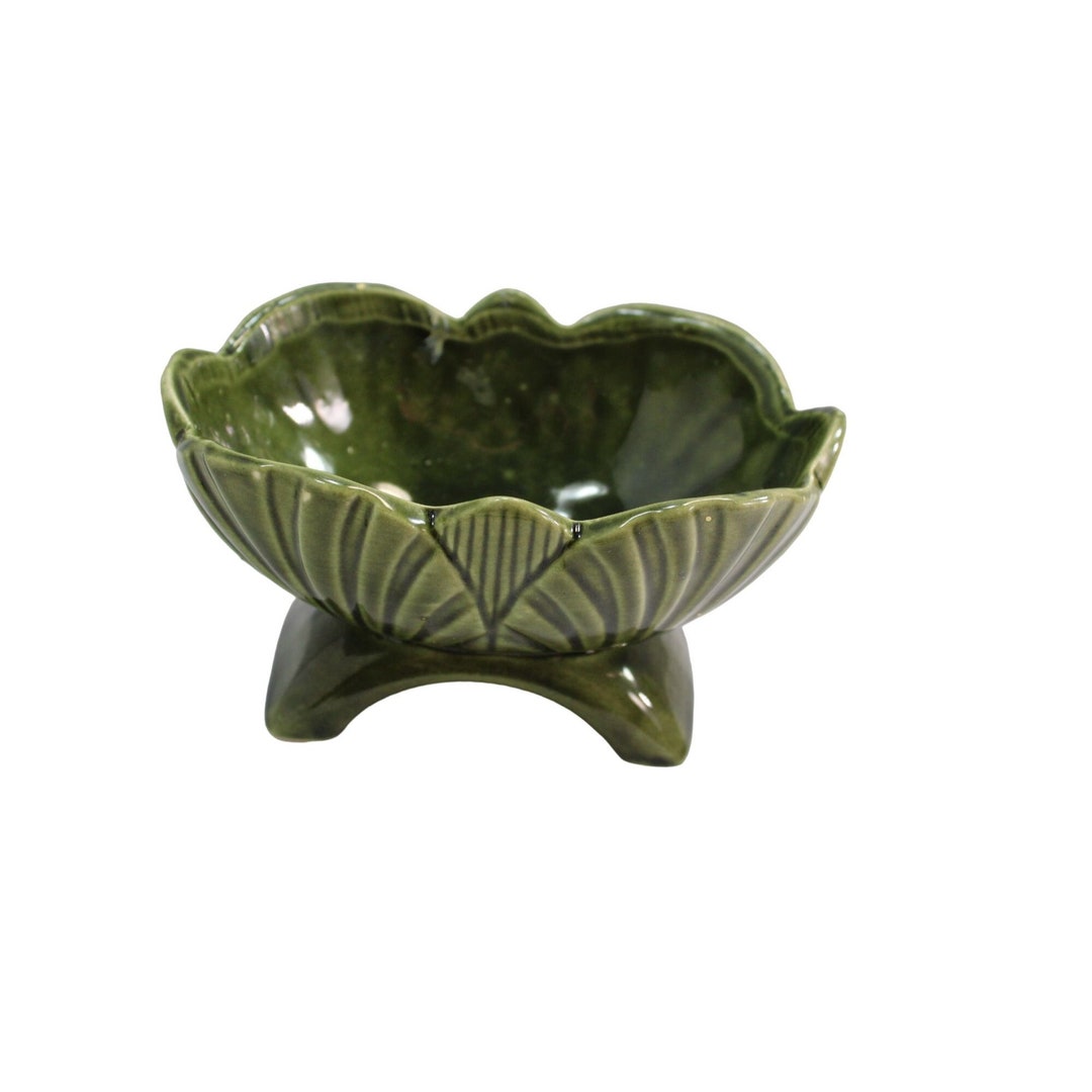 Ceramic Green Planter Clamshell Mid Century Clam Shell Vintage 77945 - Etsy