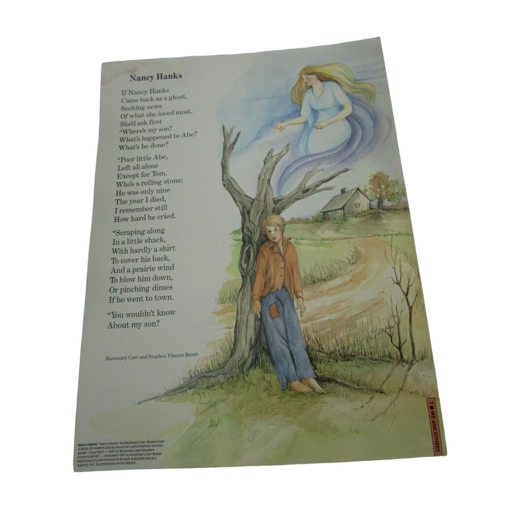 Nancy Hanks Grade School Poster Rosemary Carr Stephen Benet 30241 ...