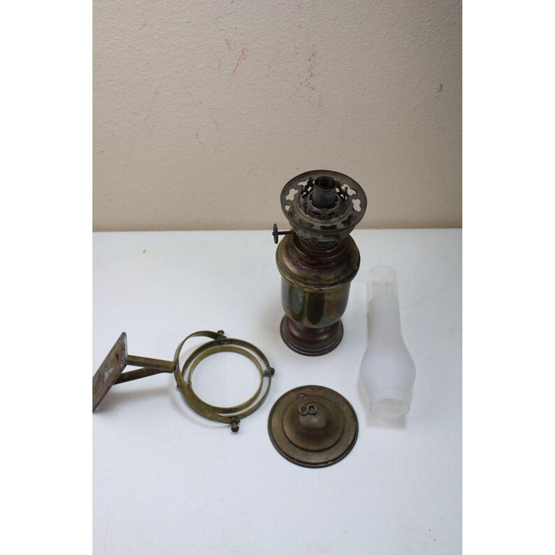Cosmos Brenner Brass Oil Lamp Light Gimbal Ship Boat Vintage Antique ...