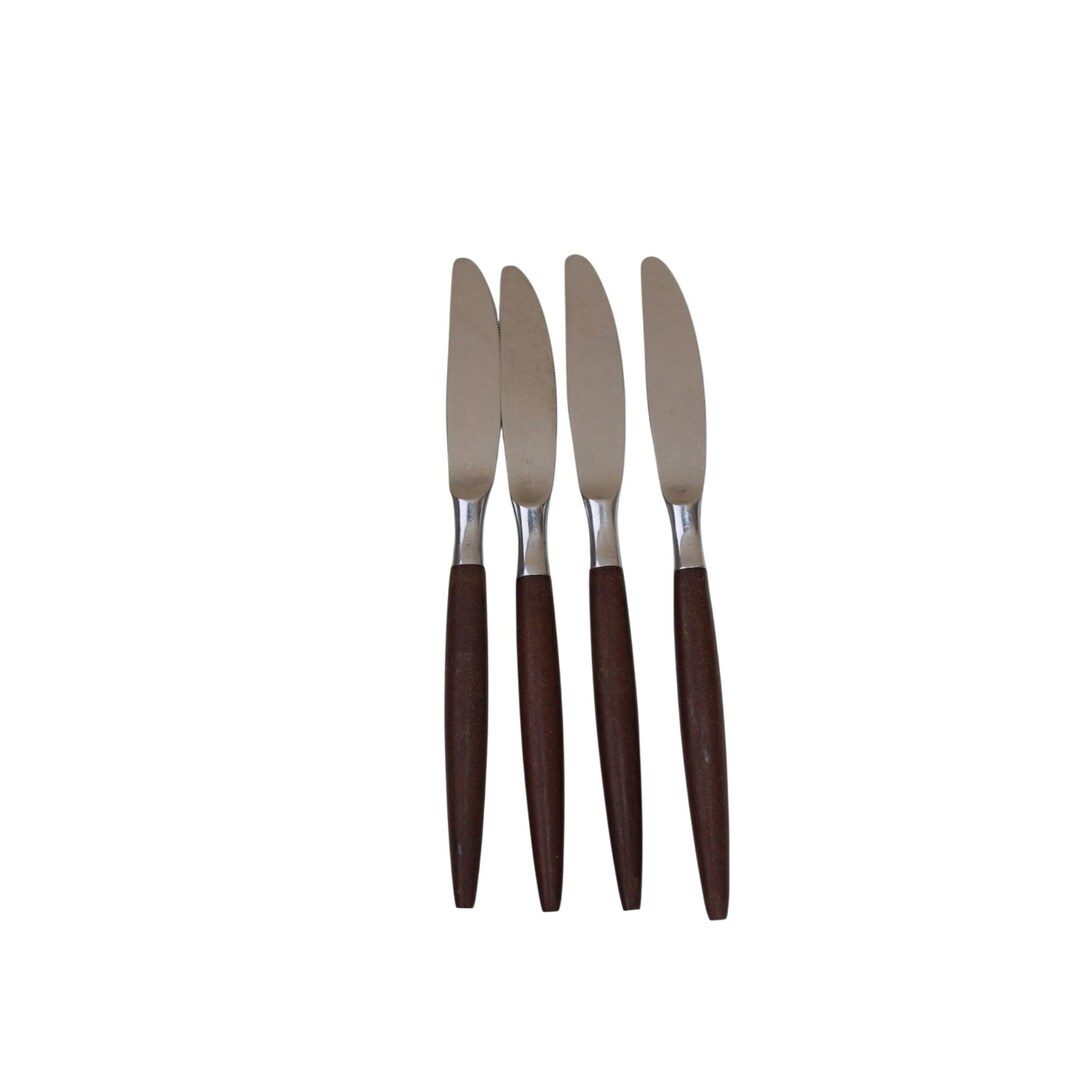 4 American Tempo Dinner Knives Canoe Muffin Vintage Knife 92458 - Etsy