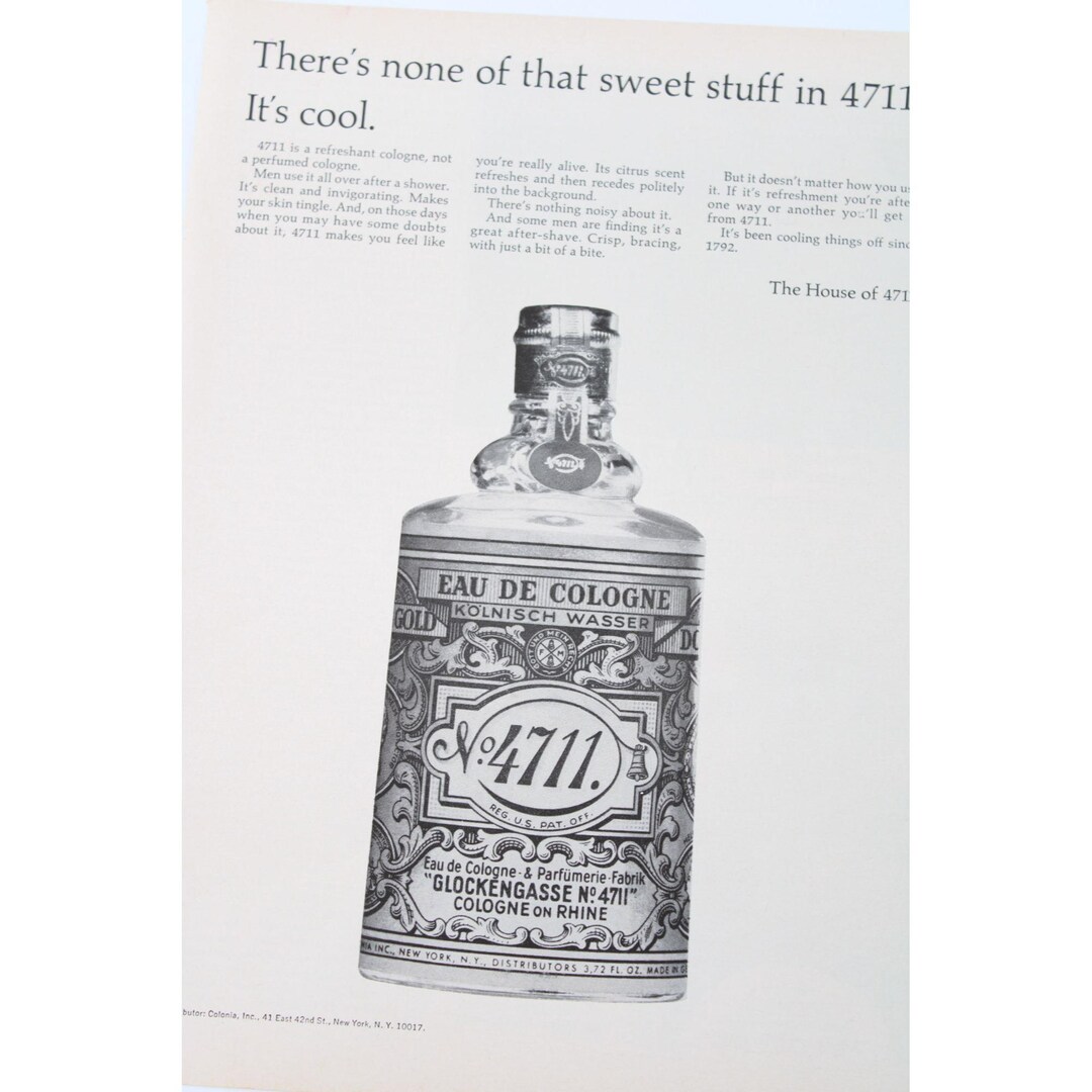 1965 4711 Eau De Cologne Ad Print Advertisement 93928 - Etsy