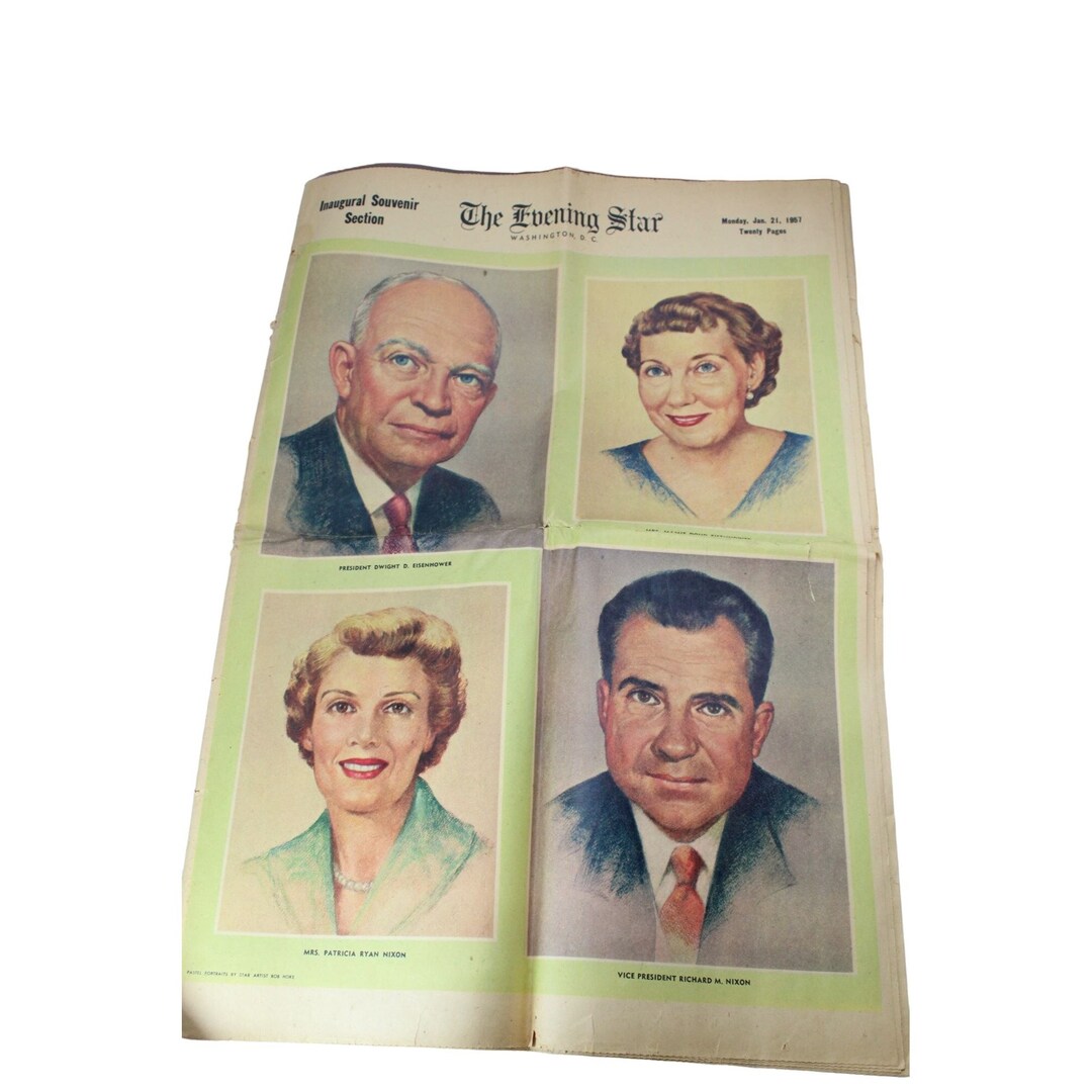 Evening Star Inaugural Section Washington DC Eisenhower 66829 Newspaper ...