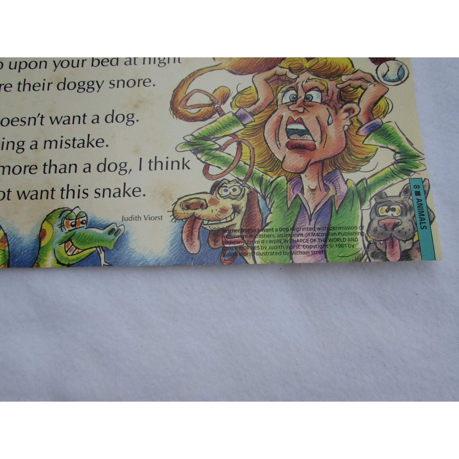 Mother Doesn't Want a Dog School Poster Judith Viorst 30253 Poetry VNTG ...