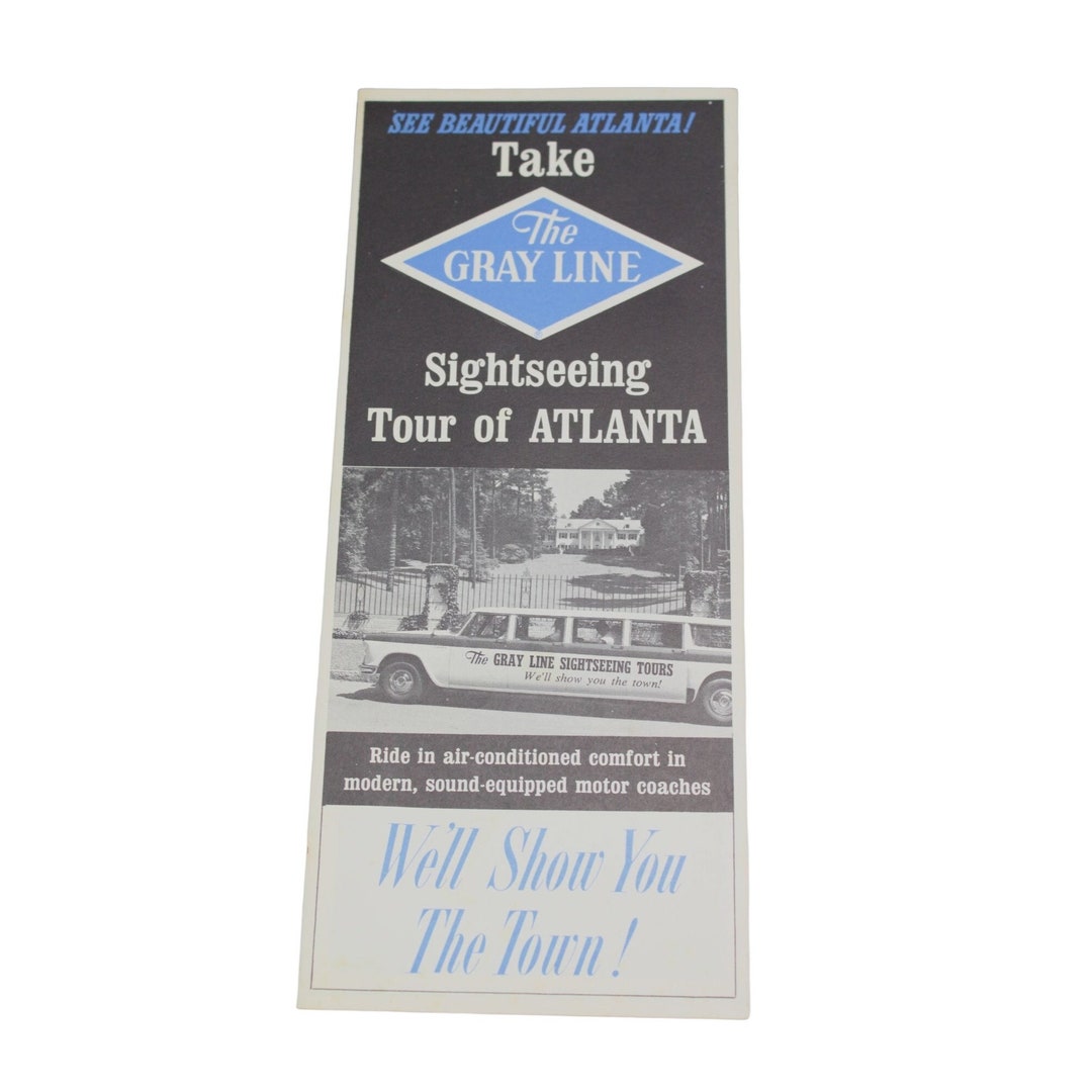 Gray Line Sightseeing Tour of Atlanta Brochure Vintage 88621 - Etsy