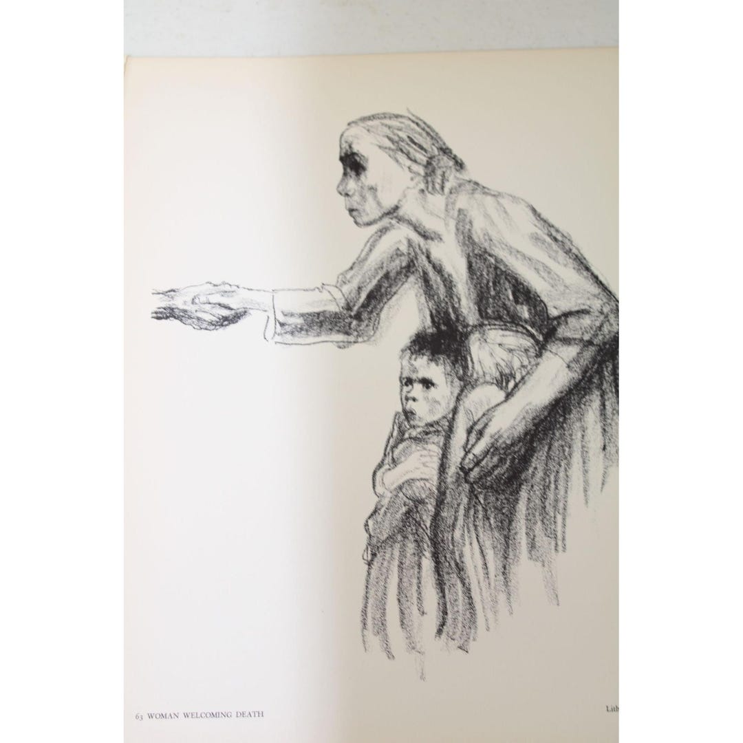 KÄTHE KOLLWITZ Woman Welcoming Death in the Water Vintage Print 91977 ...