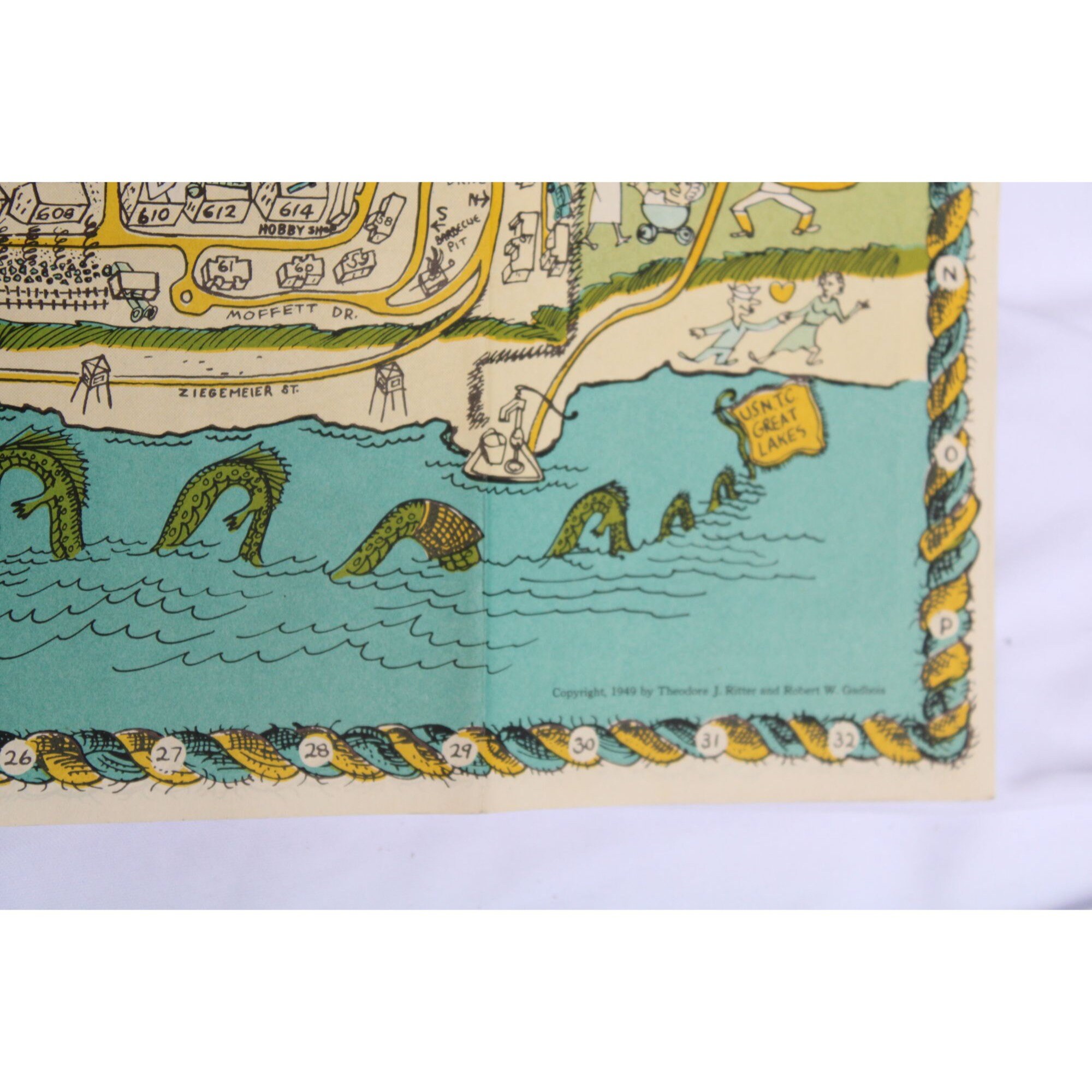 1949 A Cartoon Map of the Great Lakes Gadbois and Ritter USNTC 88497 - Etsy