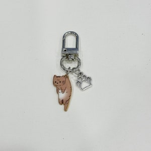 Adorable Cute Cat Mini Keychain, Kawaii Cat Key Ring for Backpacks and ...