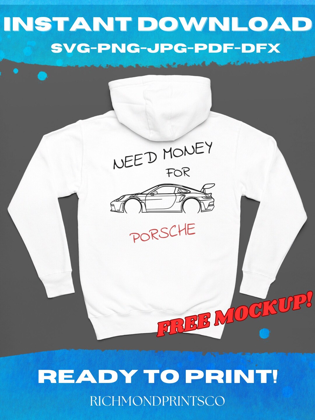 Porsche, Need Money for Porsche Svg, Porsche 911, Porsche GT3RS ...