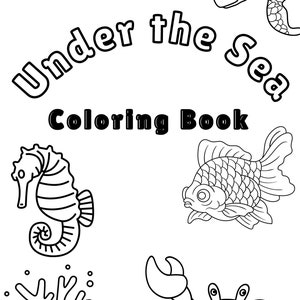 Under the Sea Printable Coloring Book for Kids - Etsy