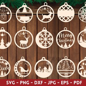 Christmas Balls SVG Bundle, Christmas Ornaments Svg Bundle, Laser Cut ...