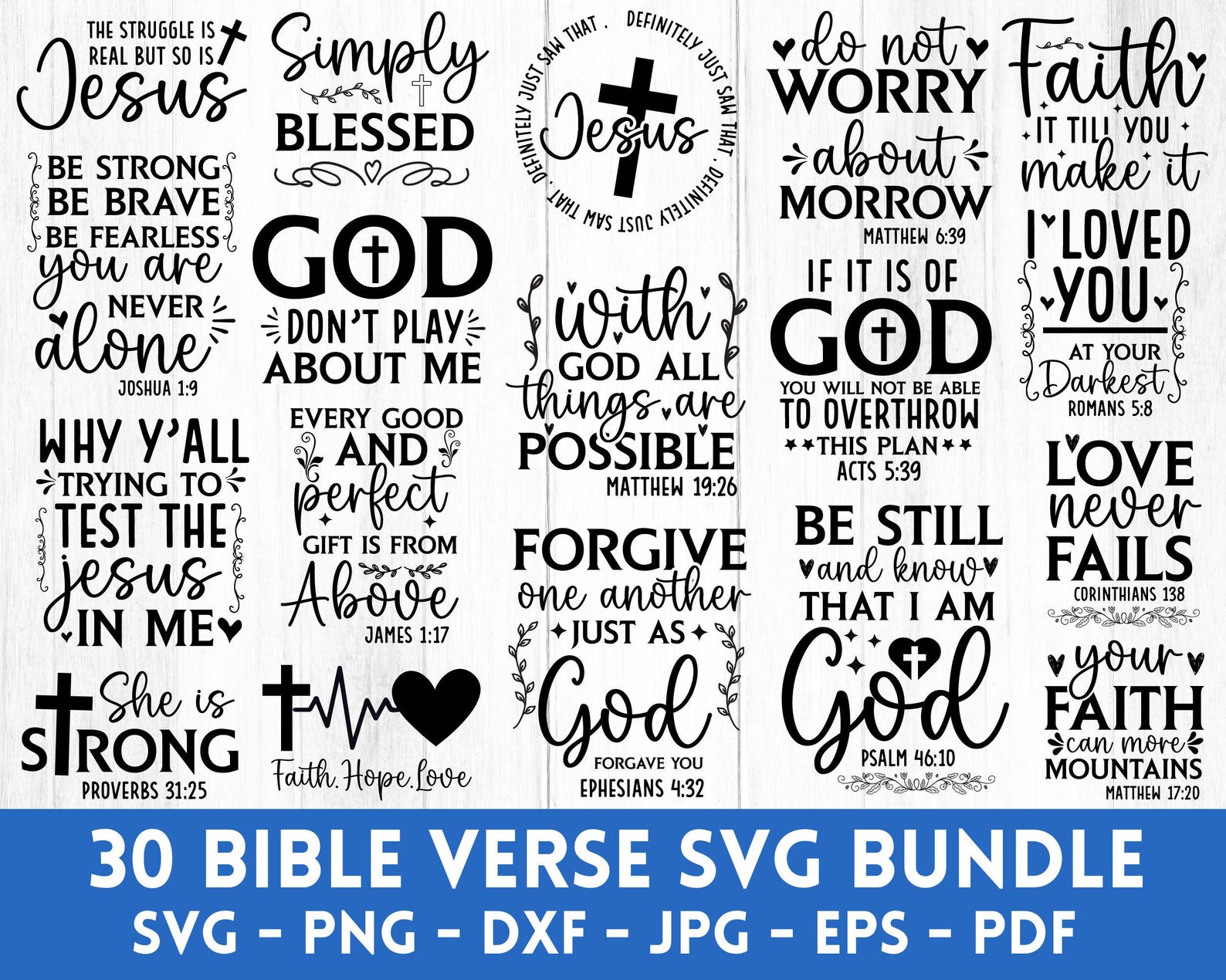 Bible Verse SVG, PNG Bundle, Christian Svg Bundle, Religious Quote Svg ...