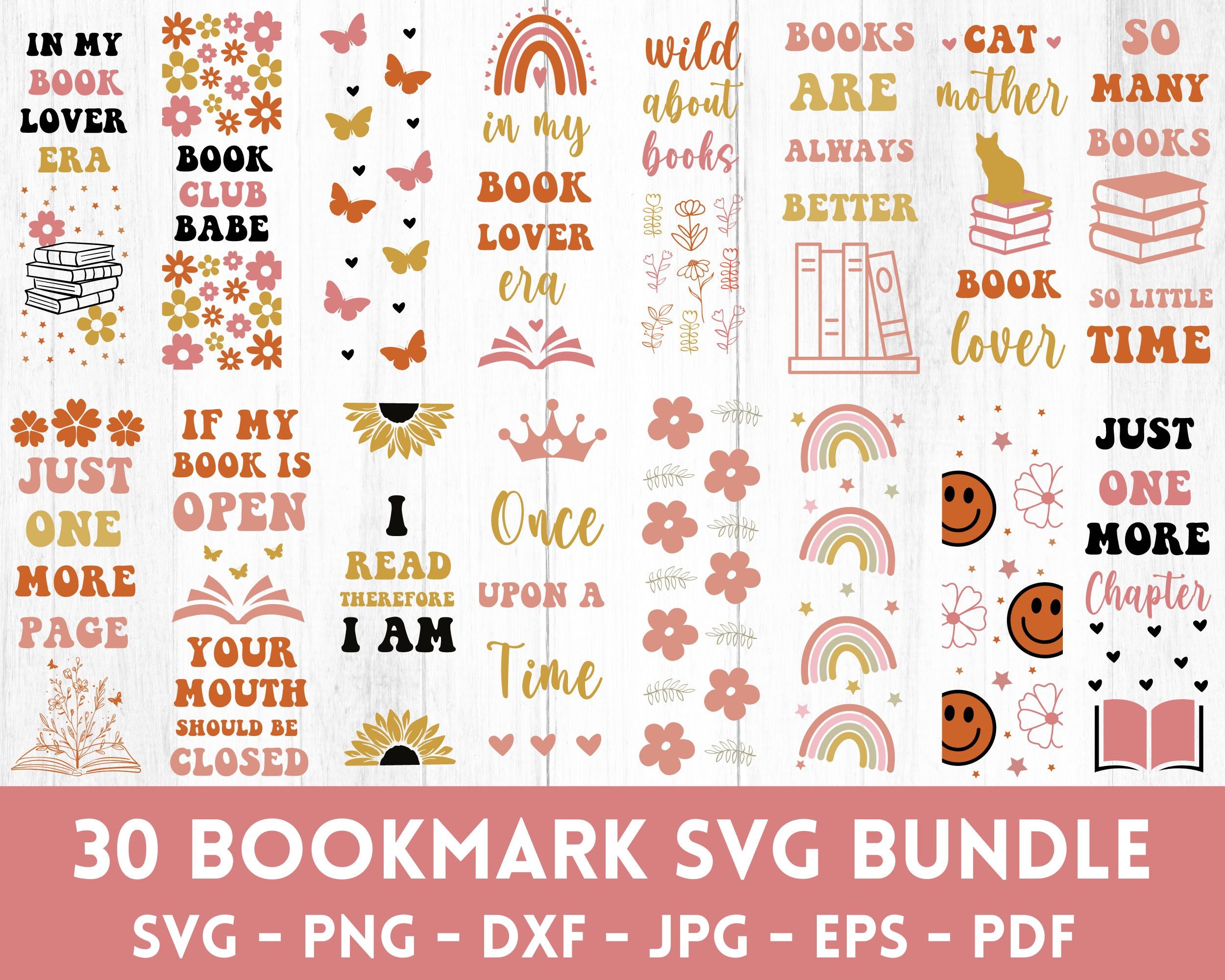 Bookmark Template SVG, Bookmark Svg Bundle, Bookmark Svg Png, Boho ...