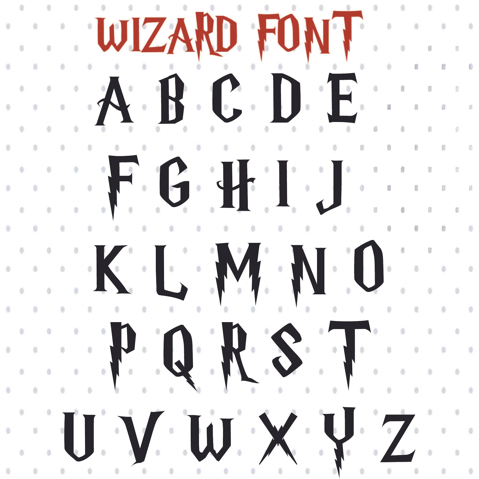 Potter Font SVG, Wizard Font Svg, Magic Wizard Svg, Halloween Font Svg ...
