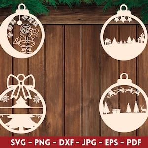 Christmas Balls SVG Bundle, Christmas Ornaments Svg Bundle, Laser Cut ...