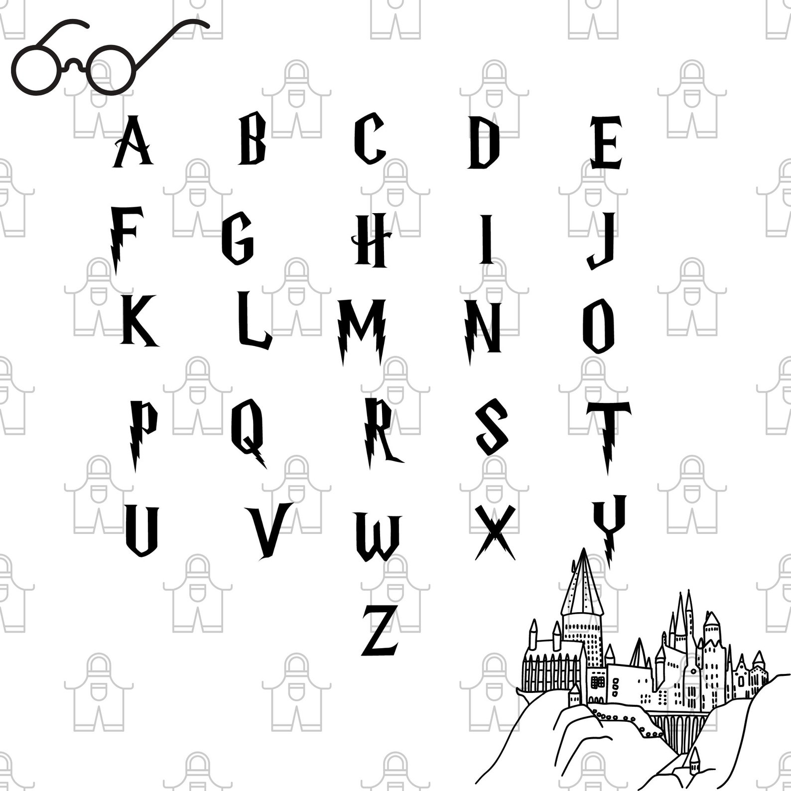 Potter Font SVG, Wizard Font Svg, Magic Wizard Svg, Halloween Font Svg ...