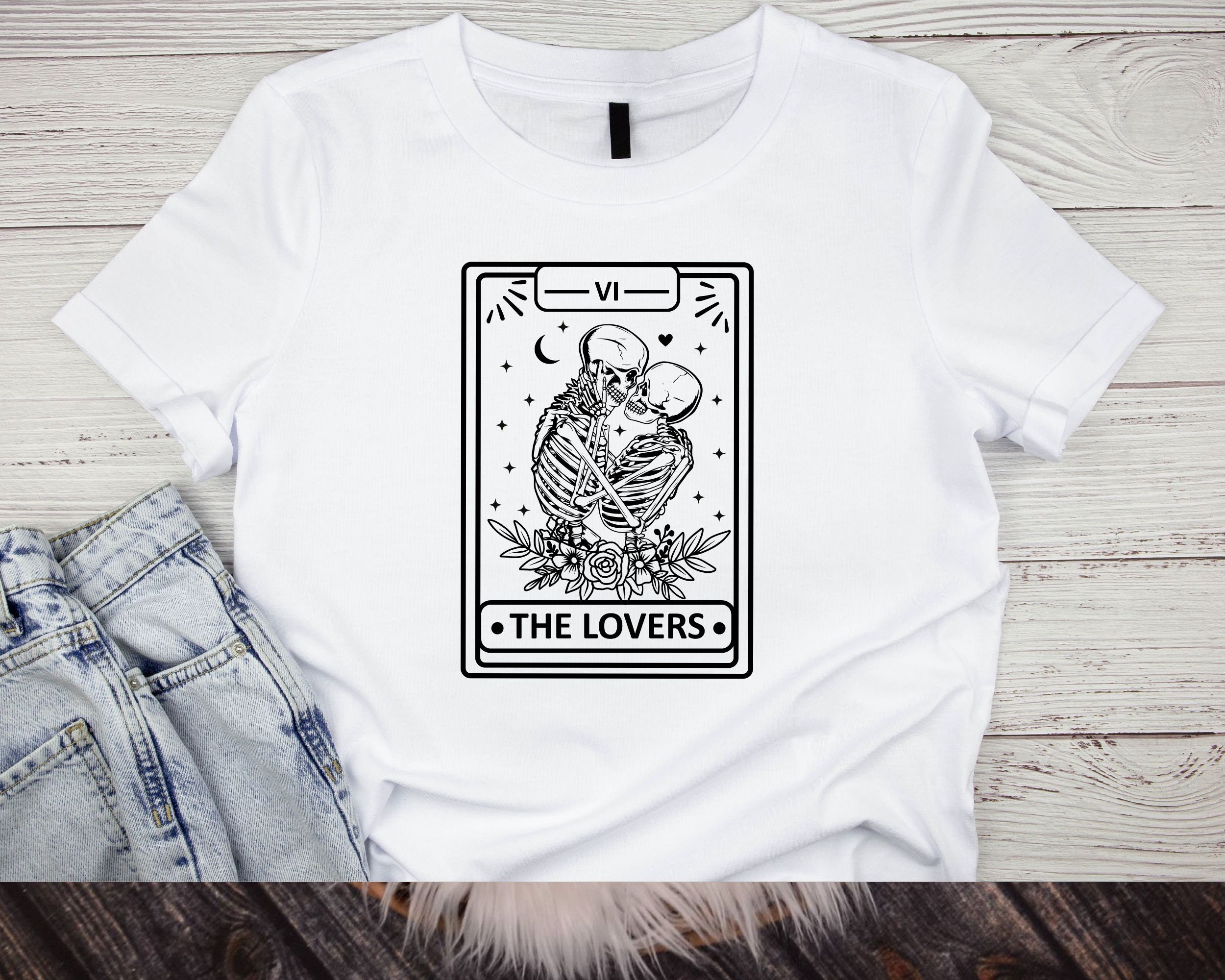 The Lovers Tarot Card Svg, Funny Tarot Cards Bundle SVG, Skeleton ...