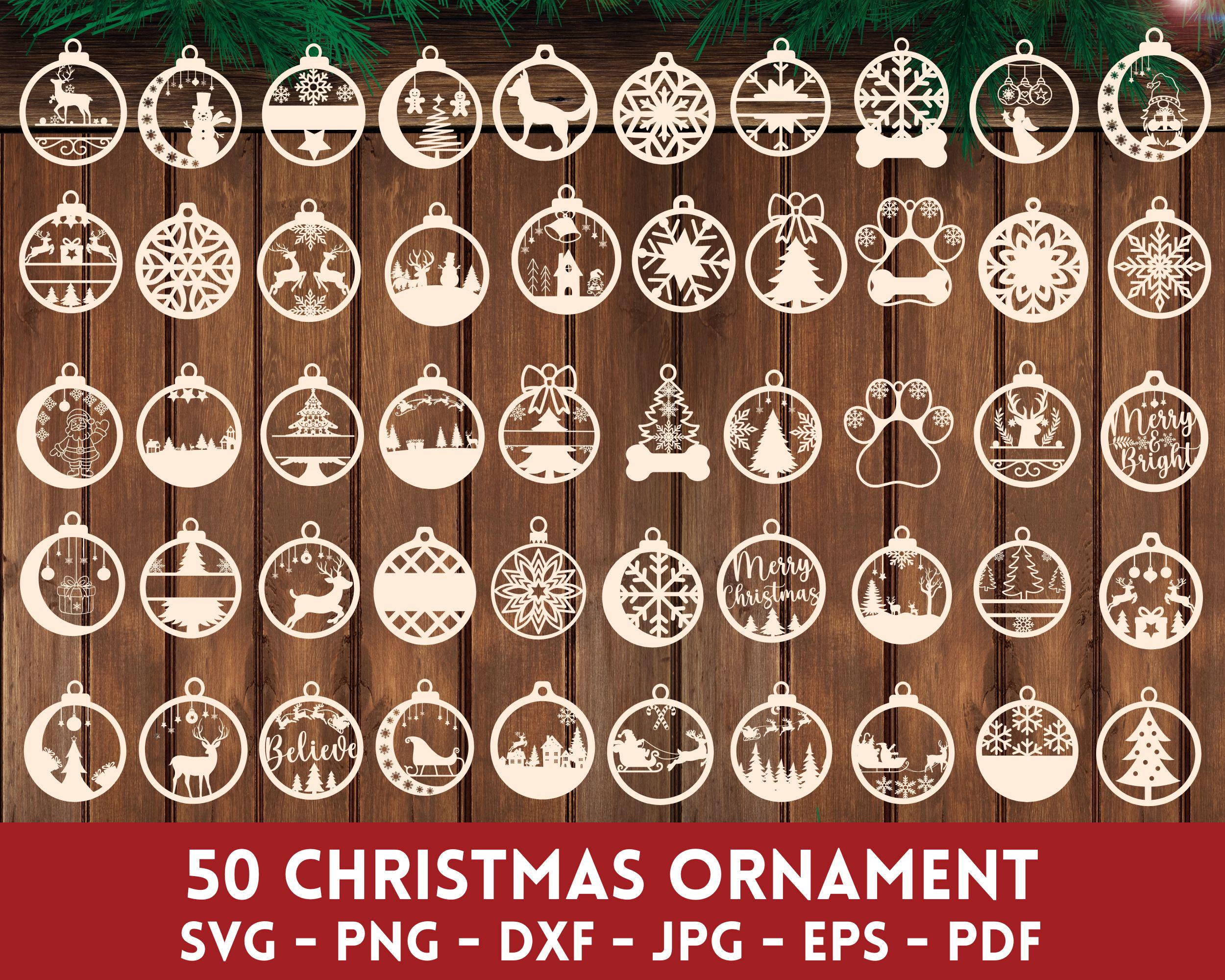 Christmas Balls SVG Bundle, Christmas Ornaments Svg Bundle, Laser Cut ...