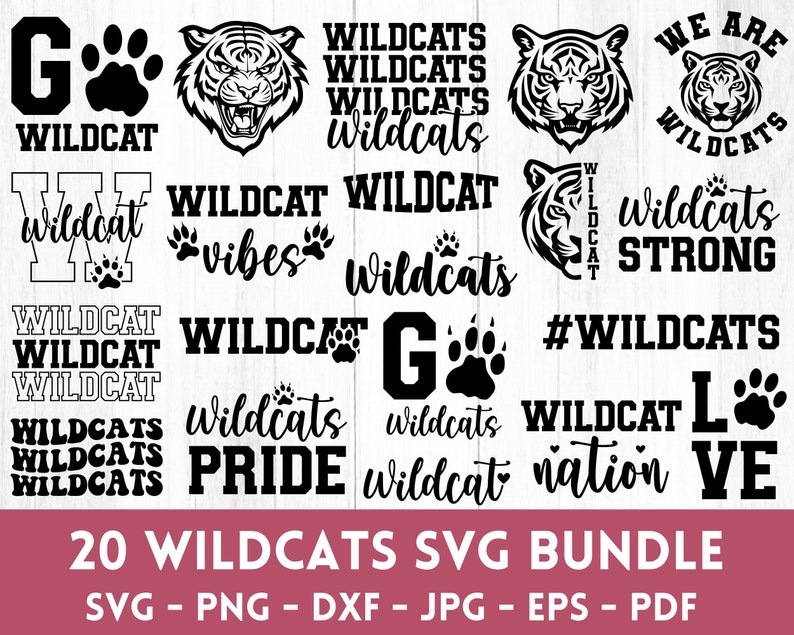 Wildcats SVG, Wildcats Svg Bundle, Wildcats Baseball, Wildcats Football ...