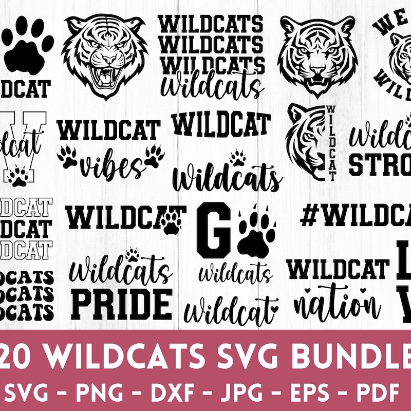 Wildcat Svg - Etsy