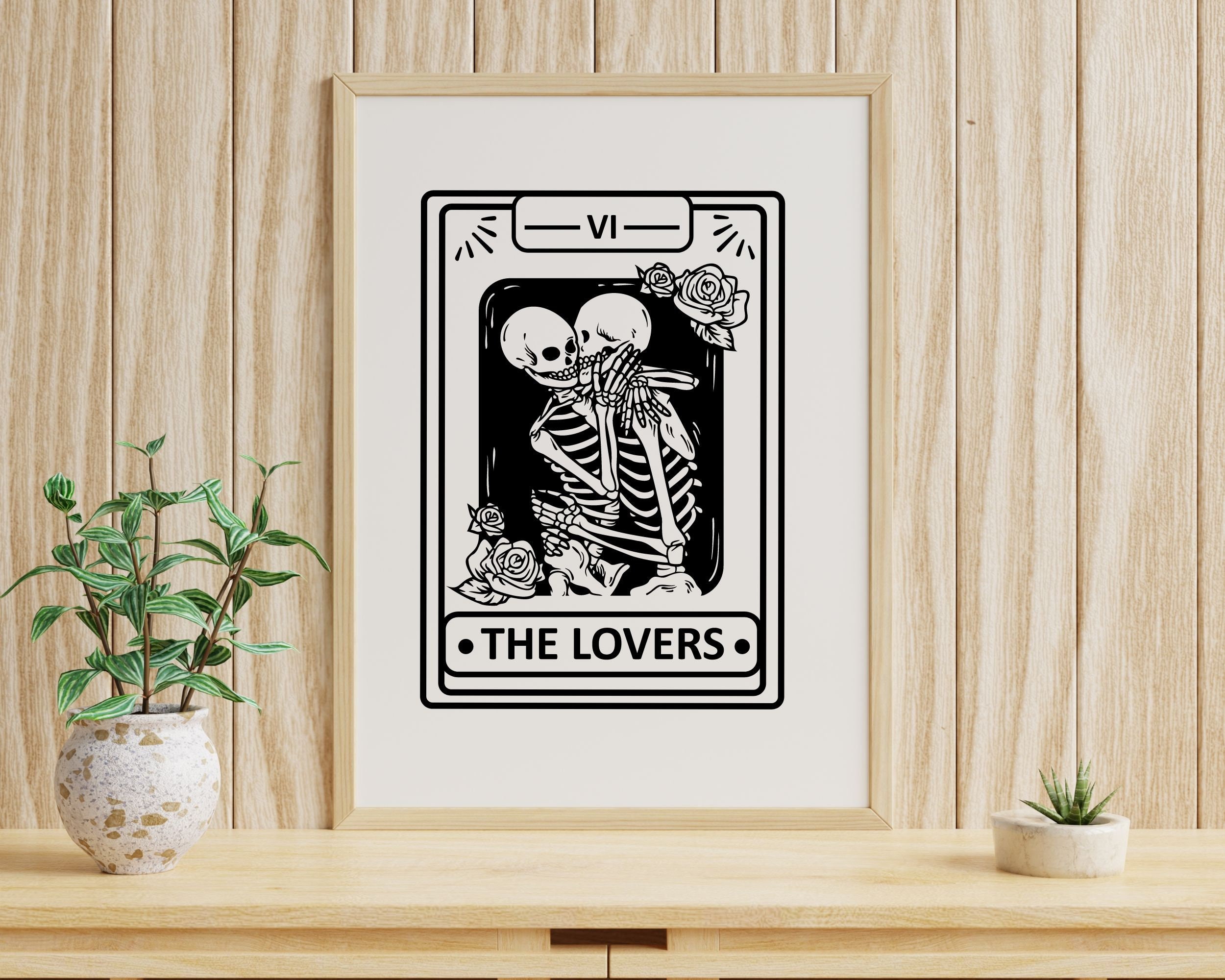 The Lovers Tarot Card Svg, Funny Tarot Cards Bundle SVG, Skeleton ...