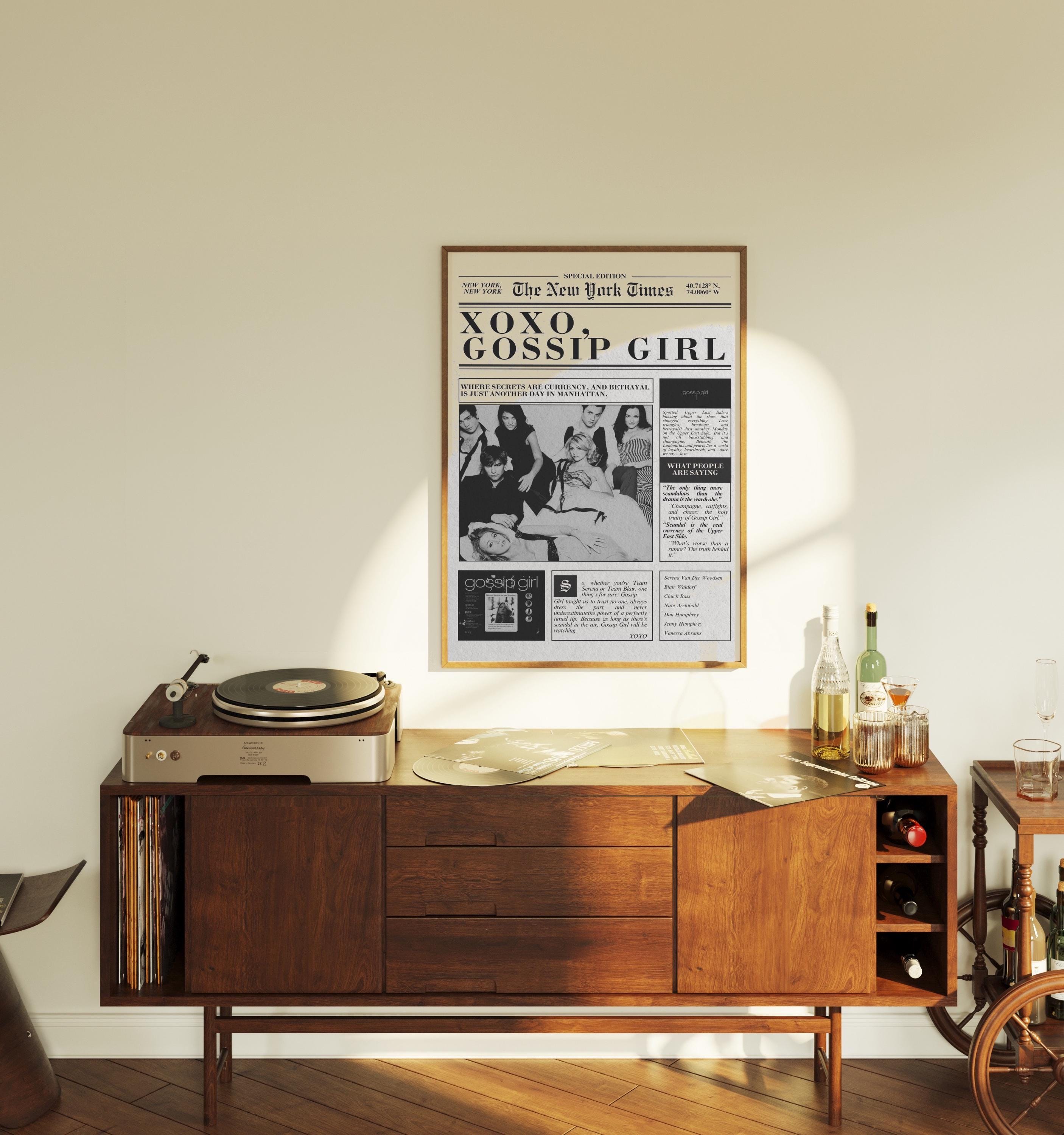 Gossip Girl Newspaper Printable Wall Art Decor Poster New York City ...