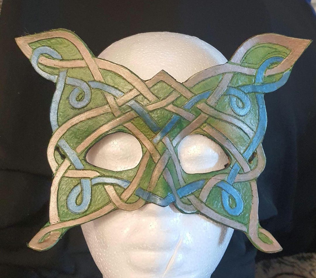 Leather Celtic Butterfly, Fairy,moth Mask for Adult or Child. Genuine ...