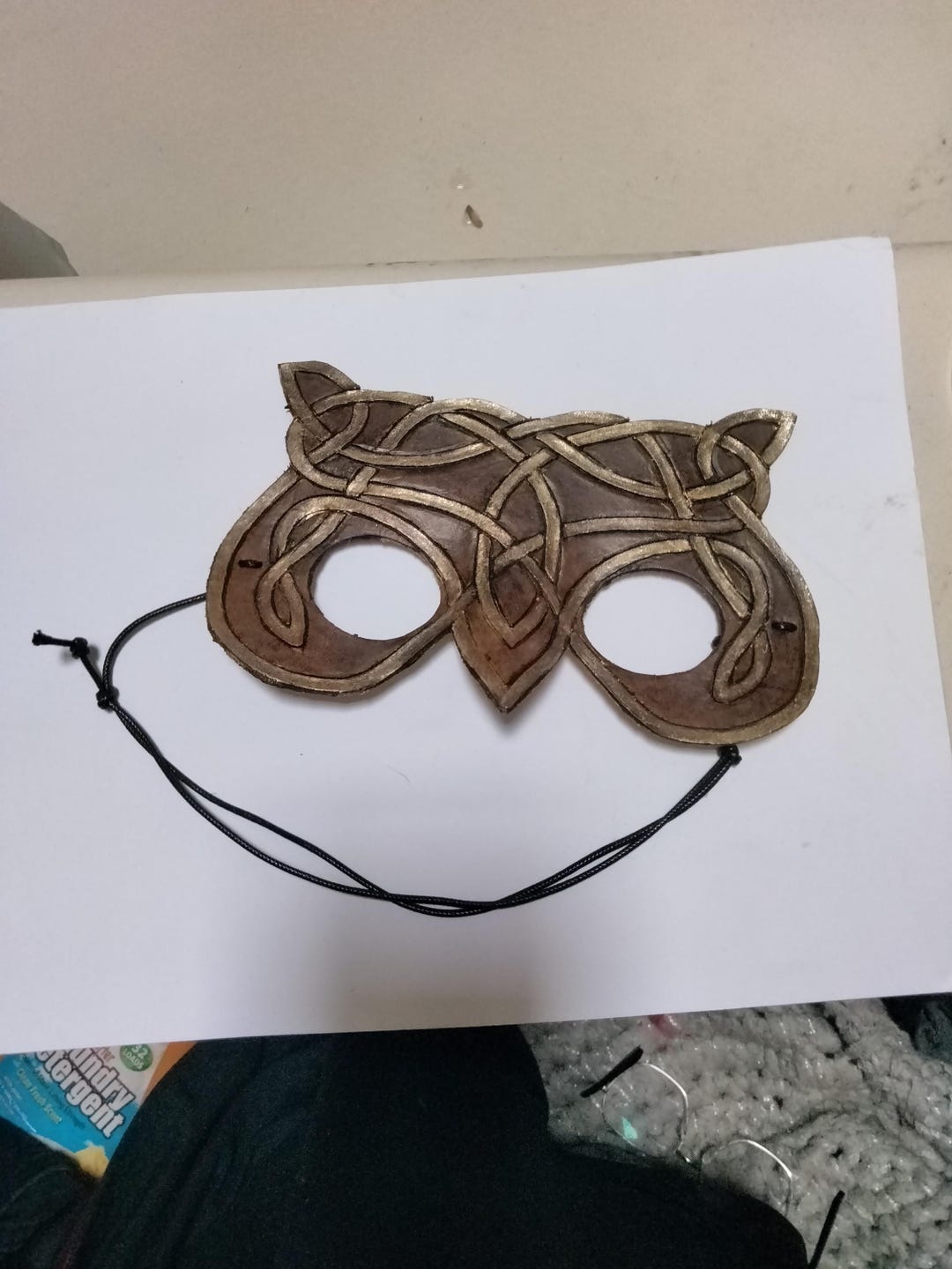 Leather Owl Mask, Hand Tooled for Renn Faire, Wiccan, Halloween, Pagan ...