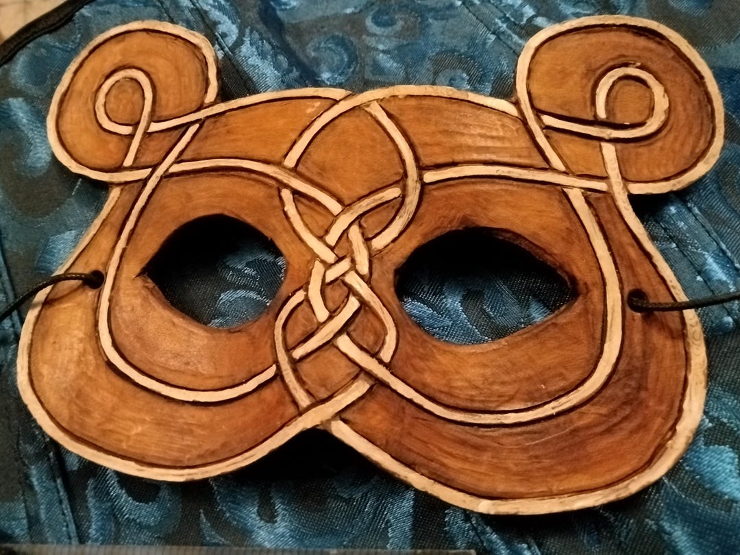 Leather Bear Mask for Adult or Child. Genuine Hand-tooled Leather. OOAK ...