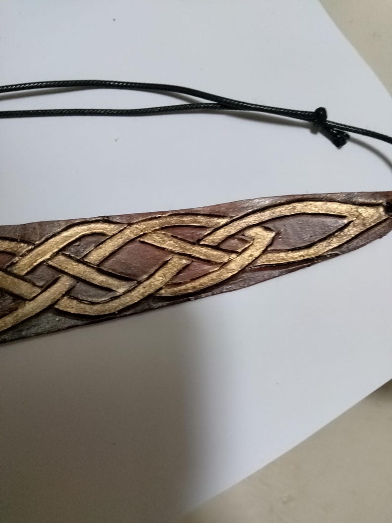 Celtic Knotwork Head Band, Forehead Band. Leather Tooled, Hand Made in ...