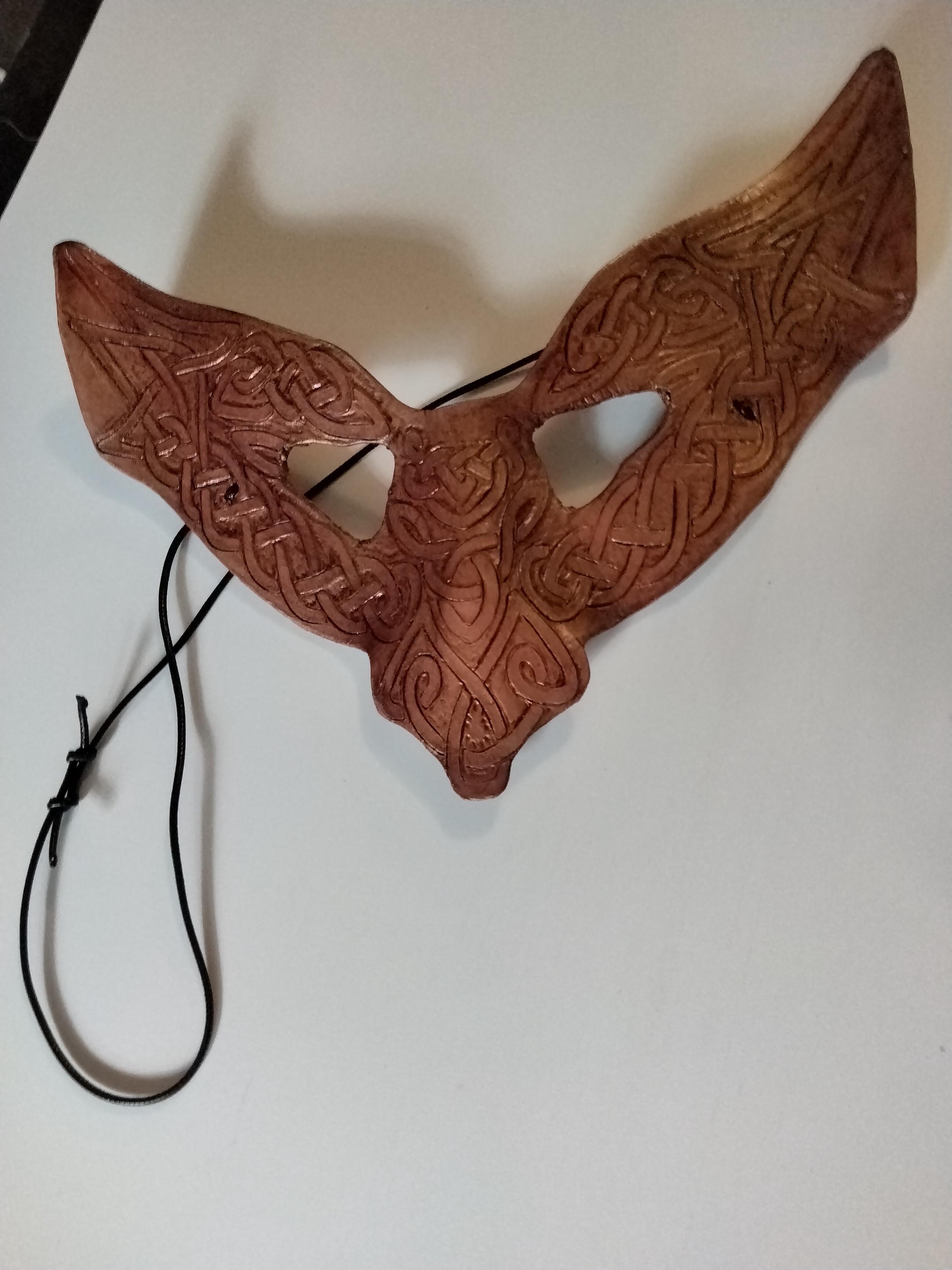 Leather Mask, Hand Tooled, Dragon Mask for Renn Faire, Wiccan ...