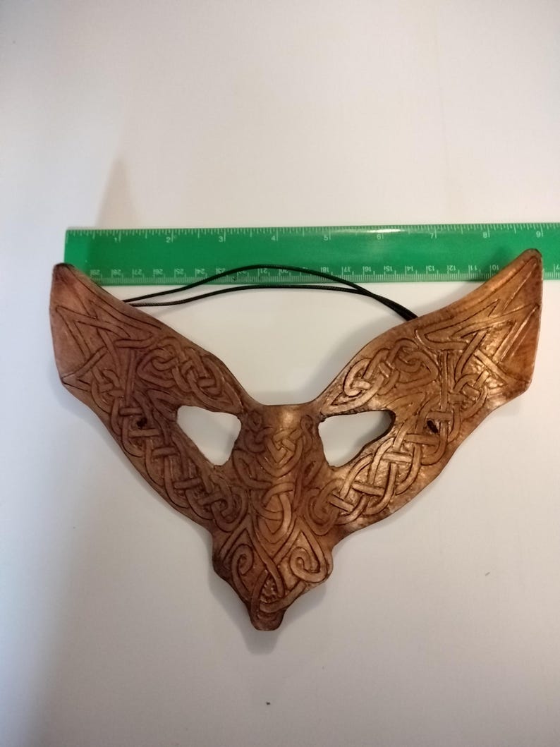 Leather Mask, Hand Tooled, Dragon Mask for Renn Faire, Wiccan ...