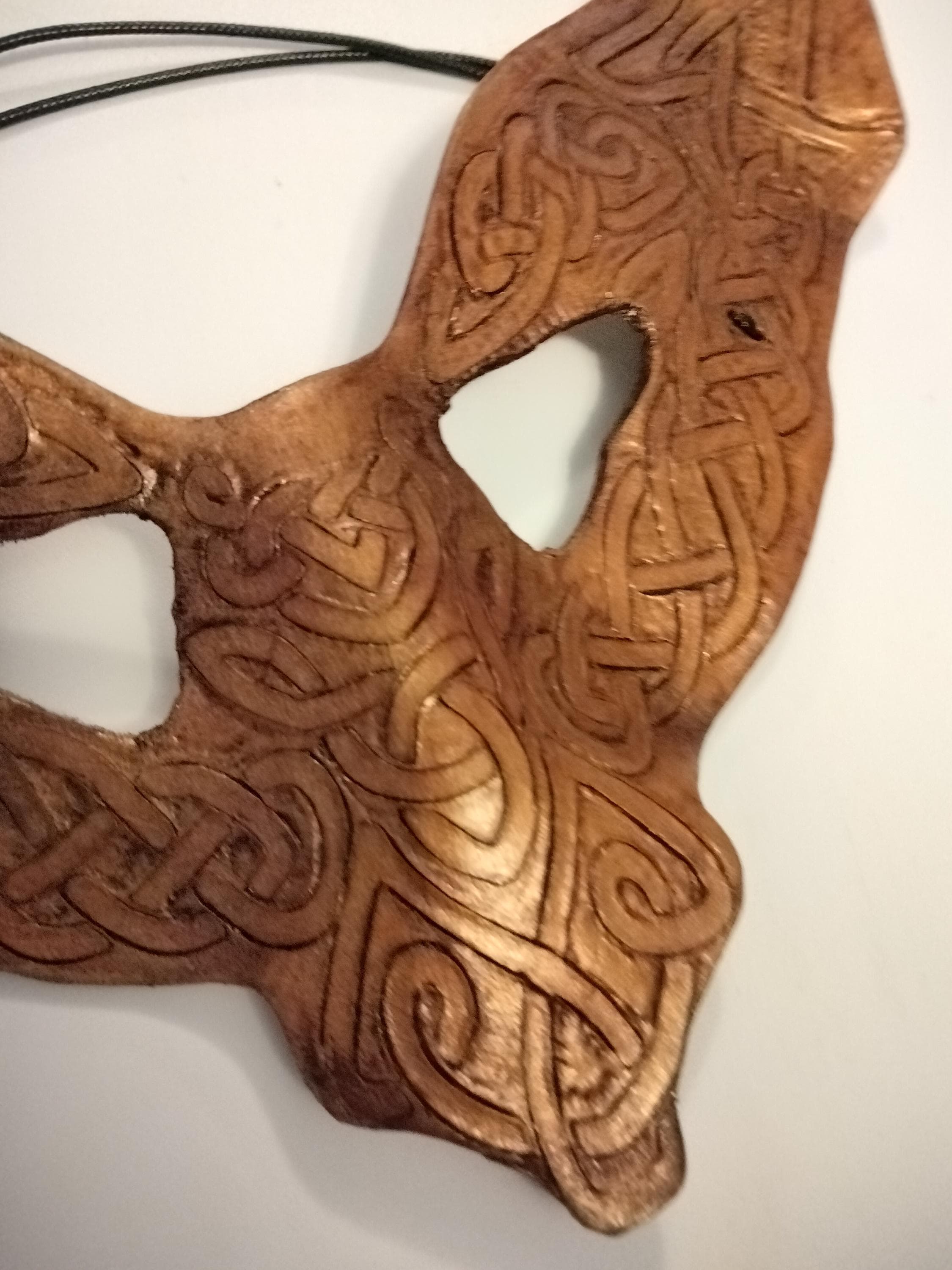 Leather Mask, Hand Tooled, Dragon Mask for Renn Faire, Wiccan ...