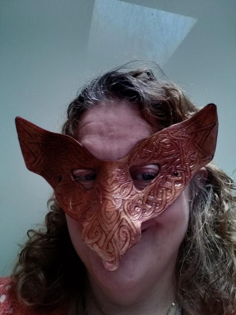 Leather Mask, Hand Tooled, Dragon Mask for Renn Faire, Wiccan ...
