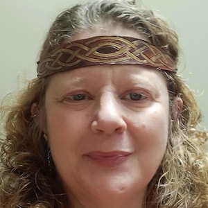 Celtic Knotwork Head Band, Forehead Band. Leather Tooled, Hand Made in ...